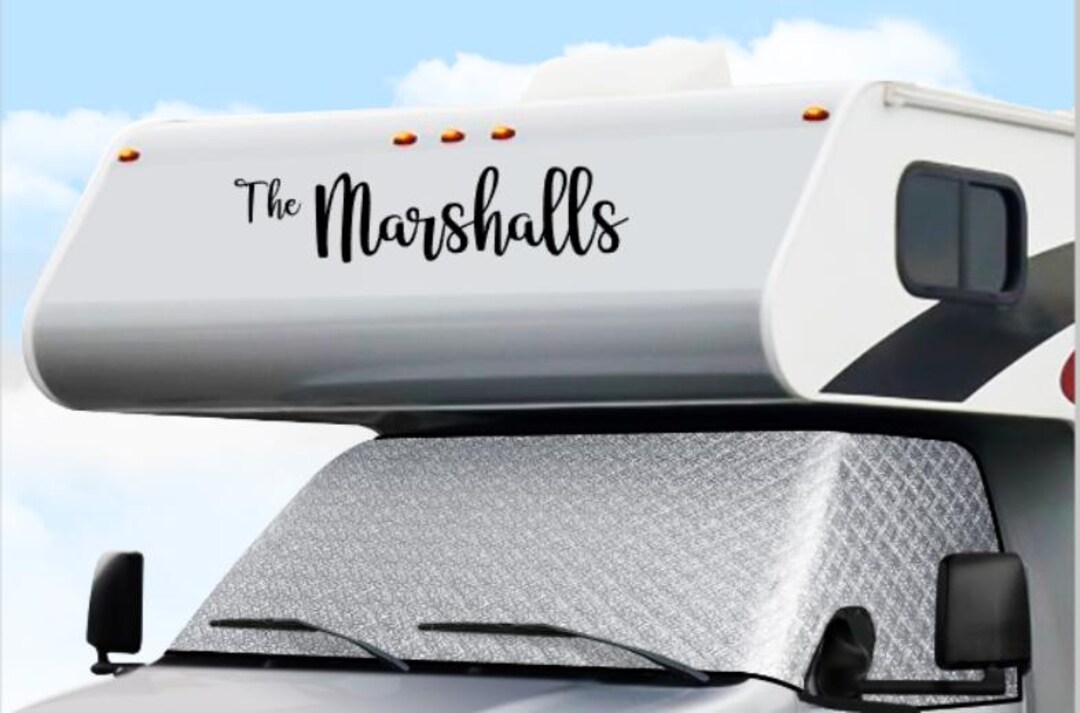 Custom RV Vinyl Lettering Decal: Motorhome, Camper Van Personalization ...