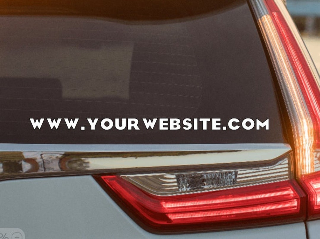 Custom Website Decal for Vehicle or Storefront. You Choose the Text ...