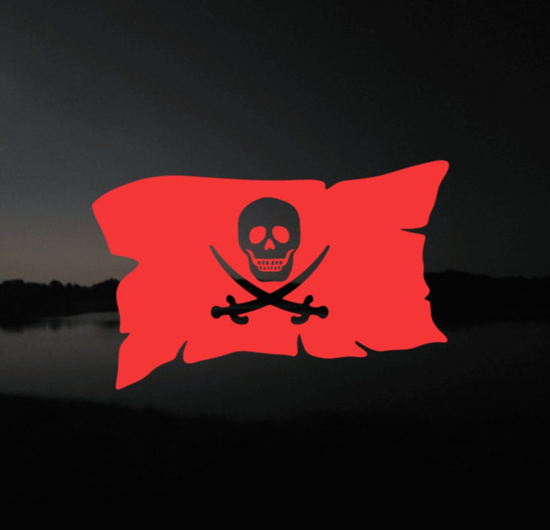 Pirate Flag Vinyl Decal. 7 Sizes and 30 Colors Available. Perfect for ...