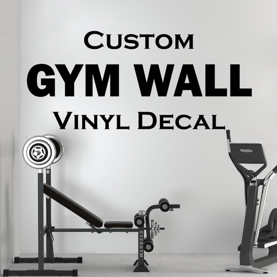 Custom Gym Wall Decal: Motivational Quote Vinyl Art - Etsy