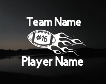 Personalized Football Player Decal - Etsy
