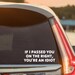Vinyl Decal, If I Passed You on the Right. 8x3 Inches, 30 Colors ...