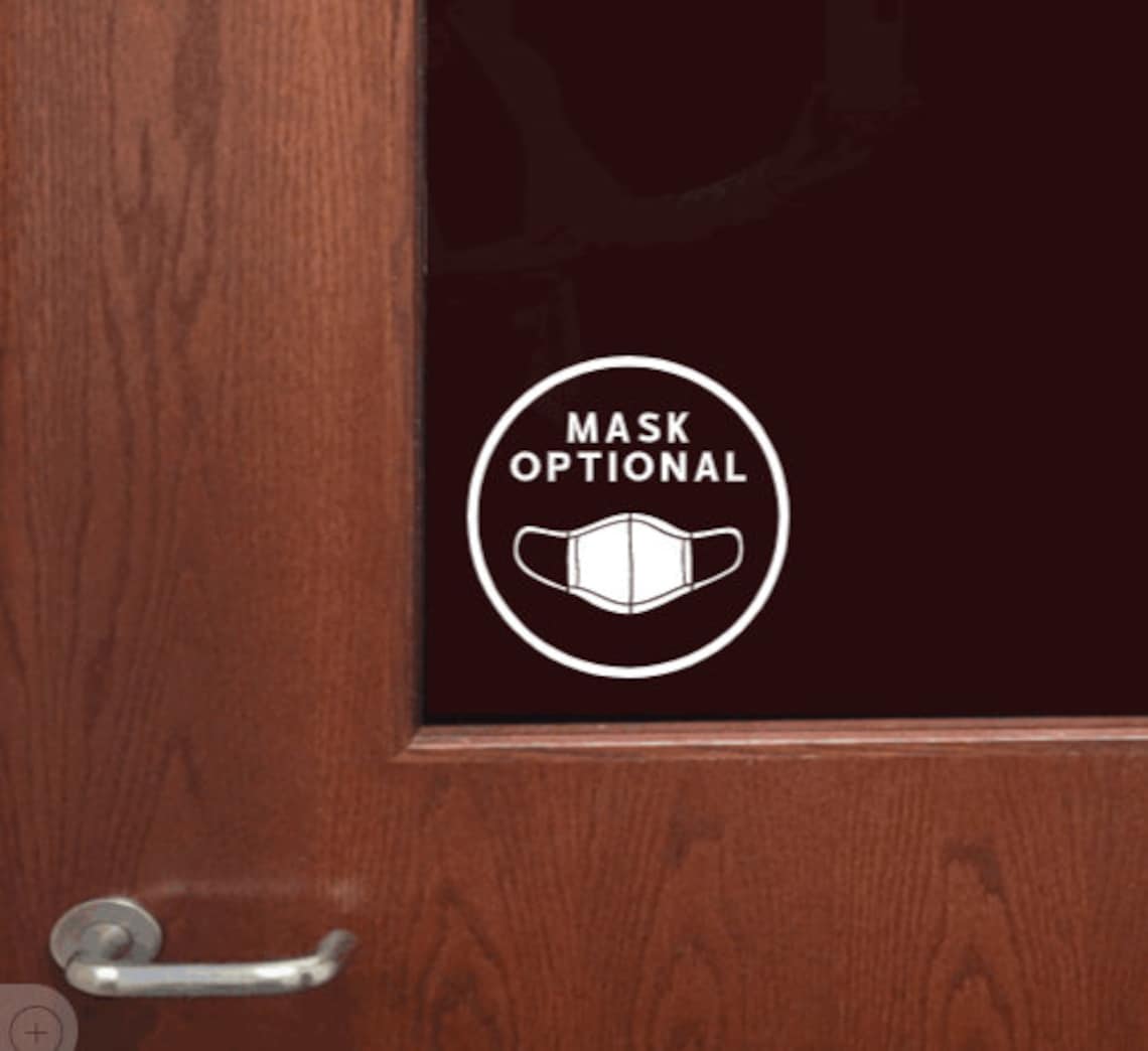 Mask Optional Vinyl Decal. Respectfully Inform Your Customers | Etsy