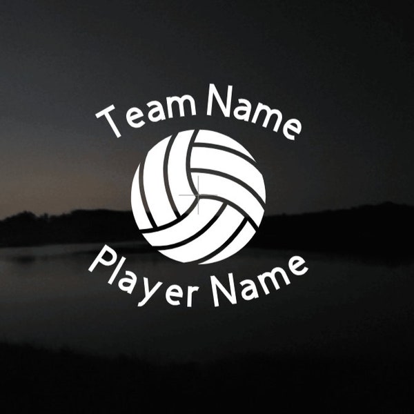 Volleyball With Girl Name Decal - Etsy