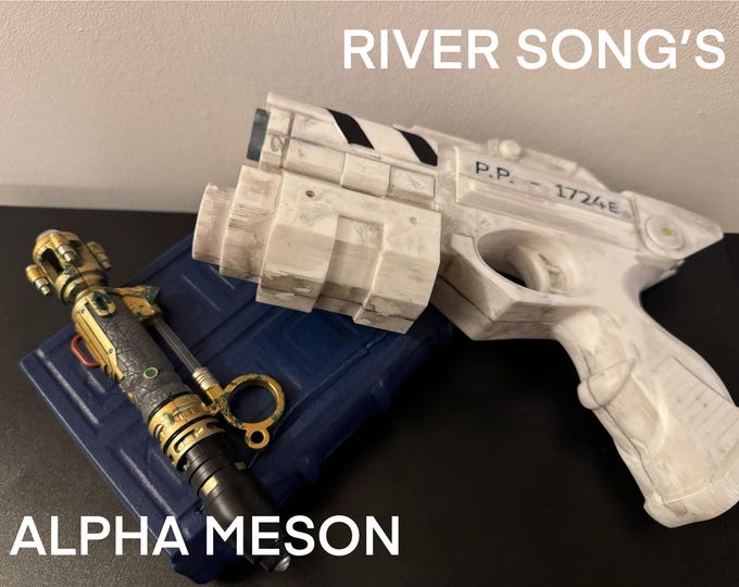 River Song's Alpha Meson Blaster & LED Kit - Doctor Who - Etsy