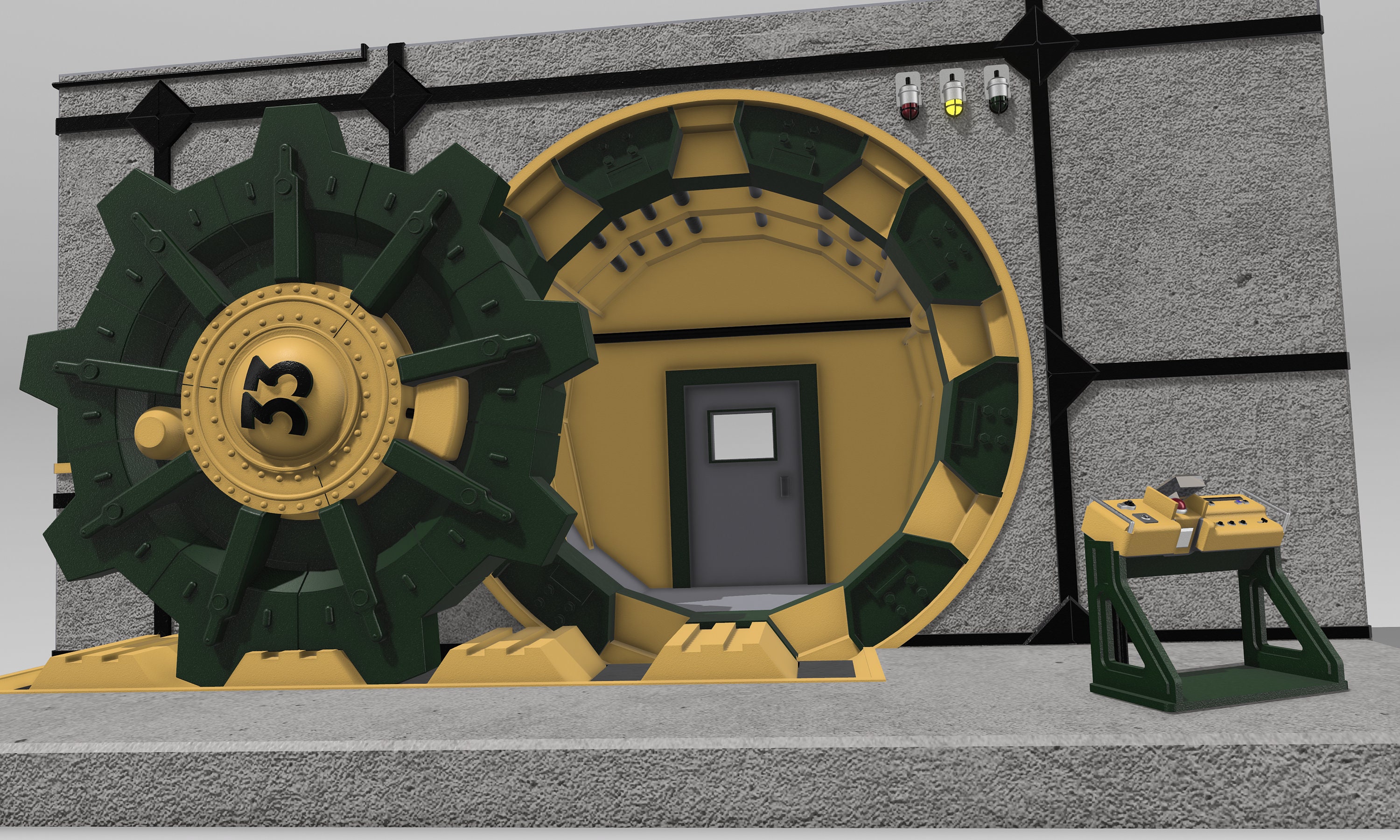 Vault 33 Door Fallout 3D Print Design Personal Licence - Etsy