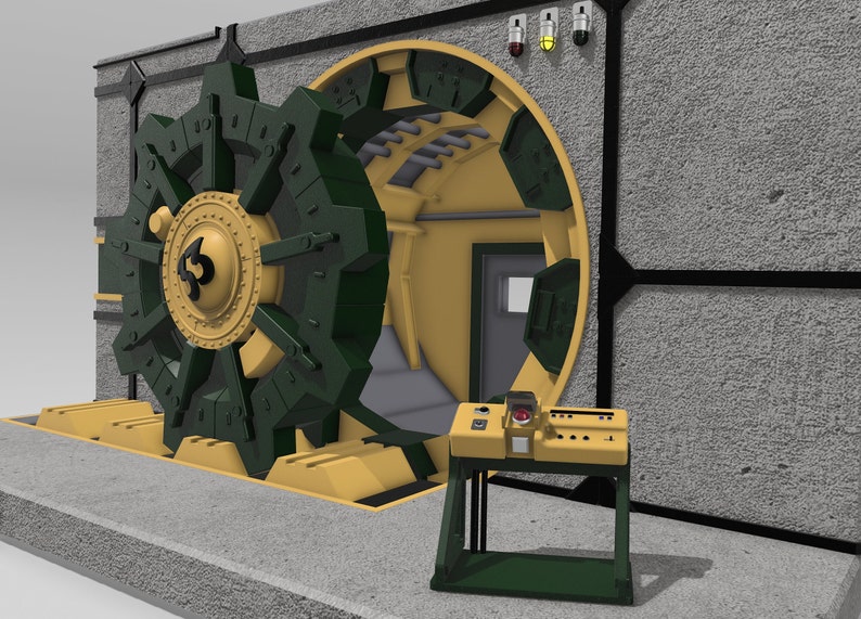 Vault 33 Door Fallout 3D Print Design Commercial Licence - Etsy