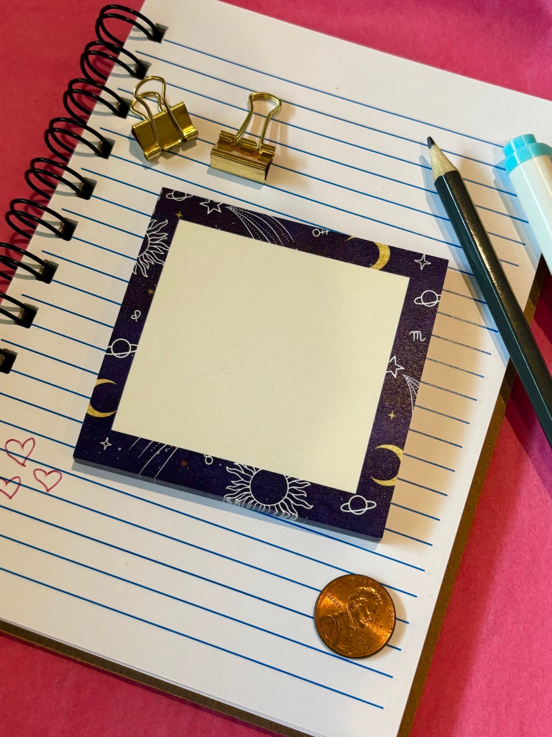 Galaxy Sticky Notes Aesthetic Cute Stationery - Etsy