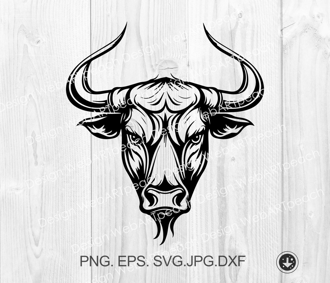 Bull Head Svg Bull Svg Bull Png Bull Clipart Raging Bull Etsy