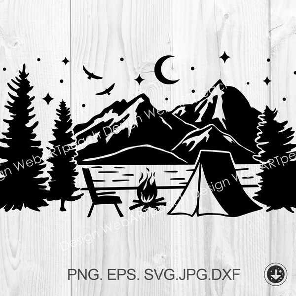 Lake Scene Svg - Etsy Canada