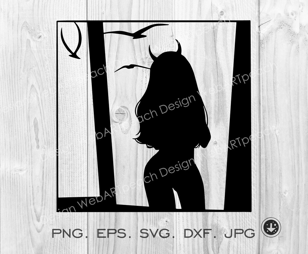 Silhouette Girl Svg Beautiful Girl Figure in - Etsy