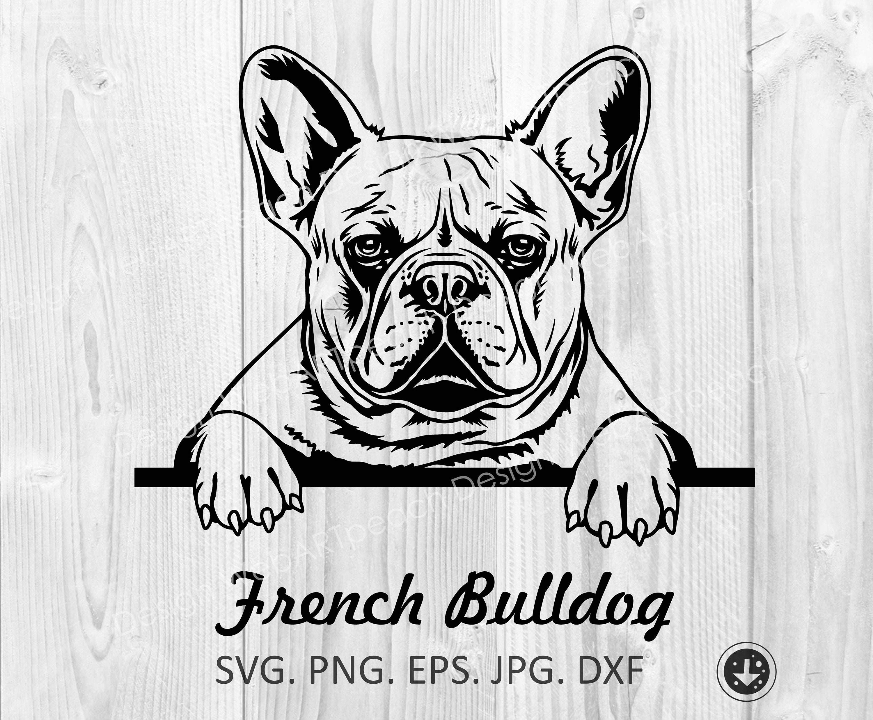 Pet Supplies Silhouette Cut File French Bulldog Icon SVG Vector Files ...