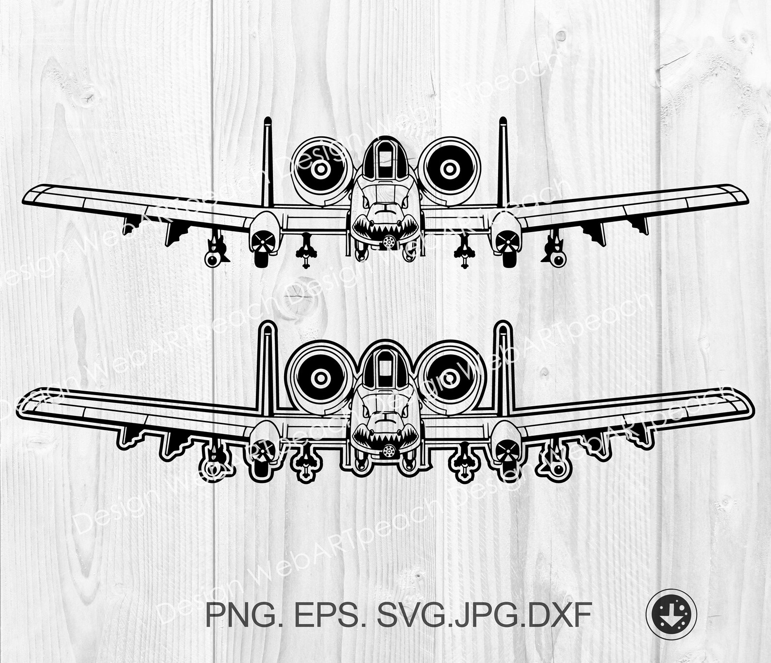 AMERICAN A-10 Thunderbolt Warthog SVG USA Army Sticker for - Etsy