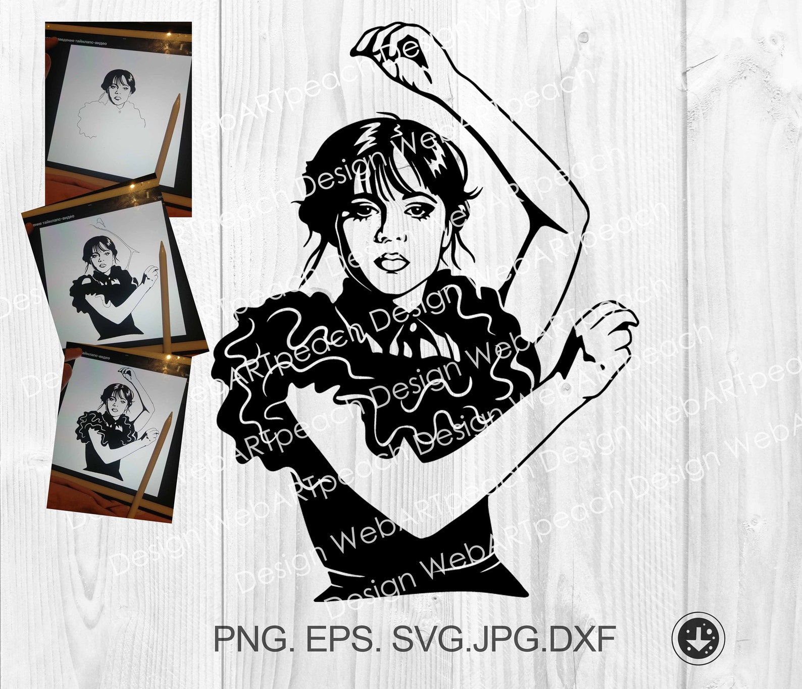 Wednesday Addams Svgwednesday Dance Svg Jenna Ortega Addams Etsy Canada