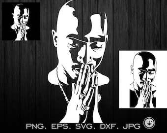 Digital 2PAC SVG Digital Files Rap Dxf,Pdf,Esp,Png,Svg Files Hip Hop ...