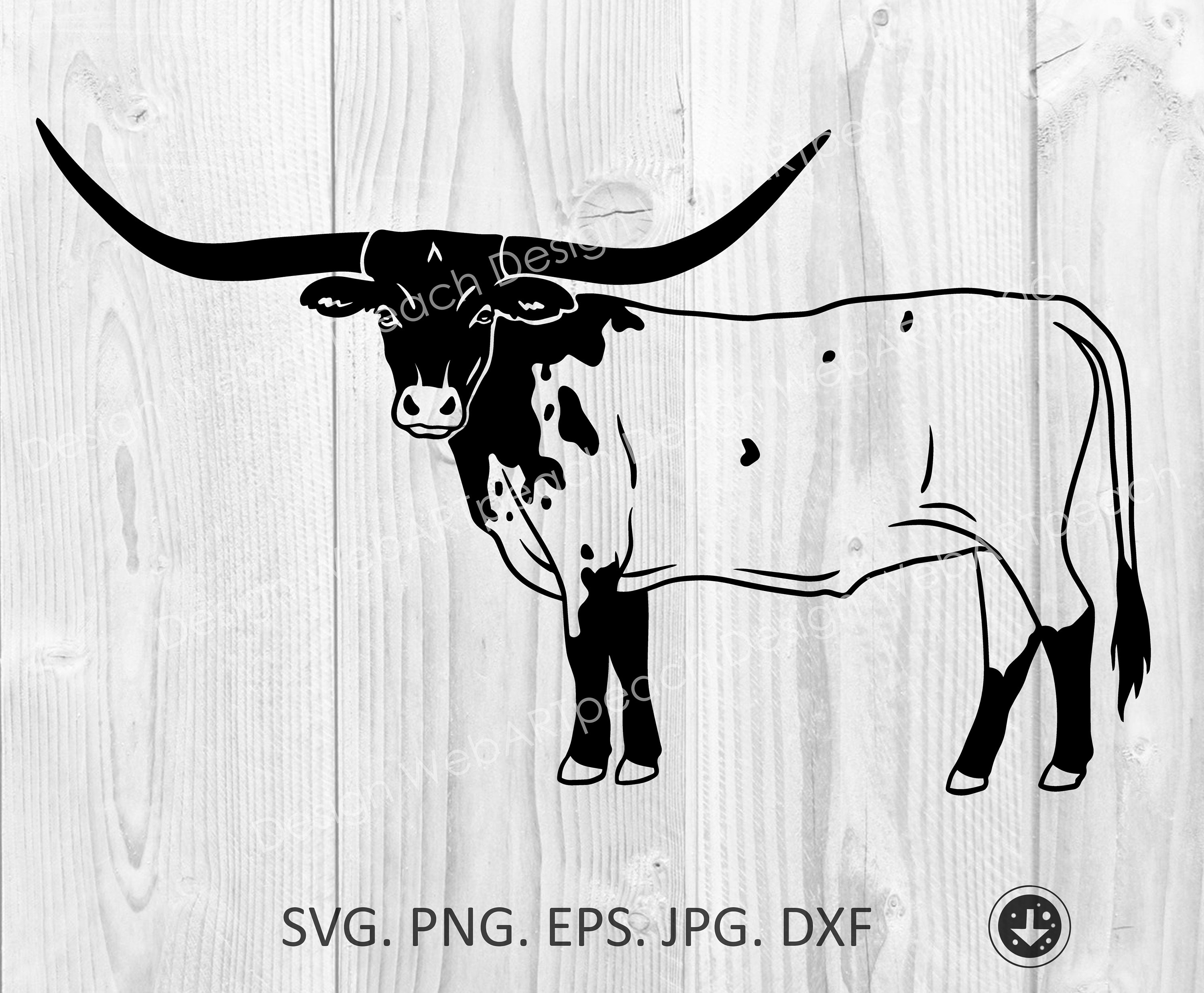 Texas Longhorn Outline Svg Cattle Svg Texas Longhorn Etsy In The Best Porn Website