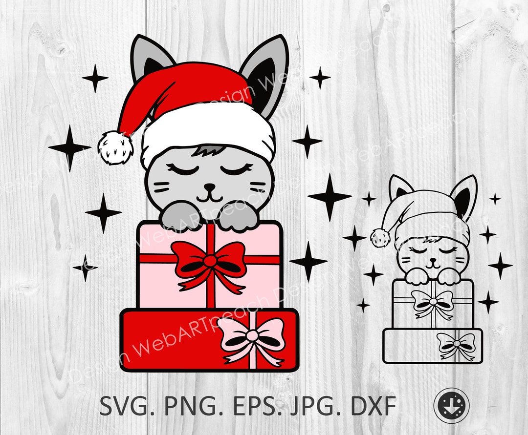 Bunny Santa Hat SVG Rabbit Svg Bunny Svg Christmas Gift - Etsy