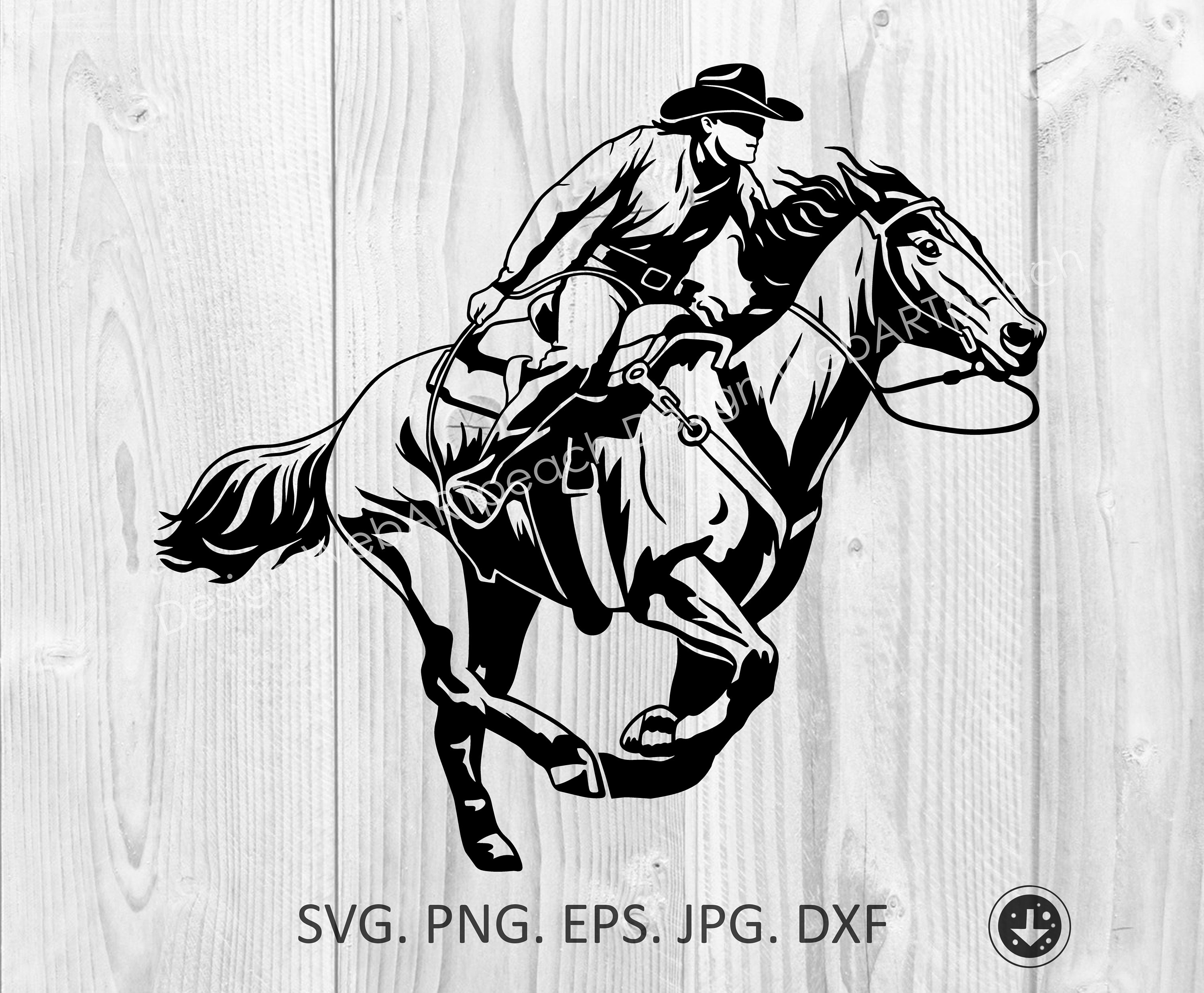 Digital US cowboy horse riding svg Rodeo clip art cowboy hat png Art ...