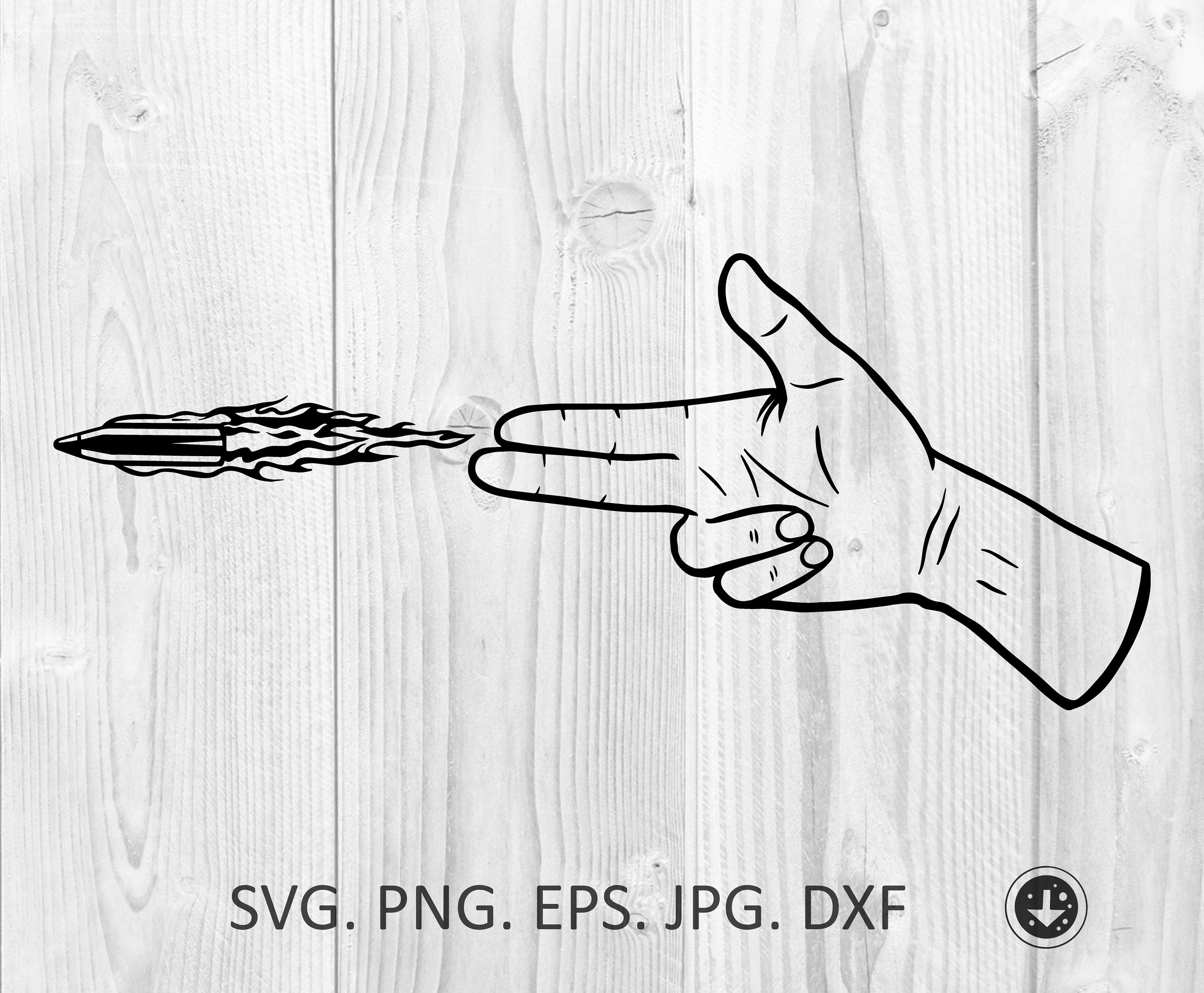 Gun Pointing At You Drawing