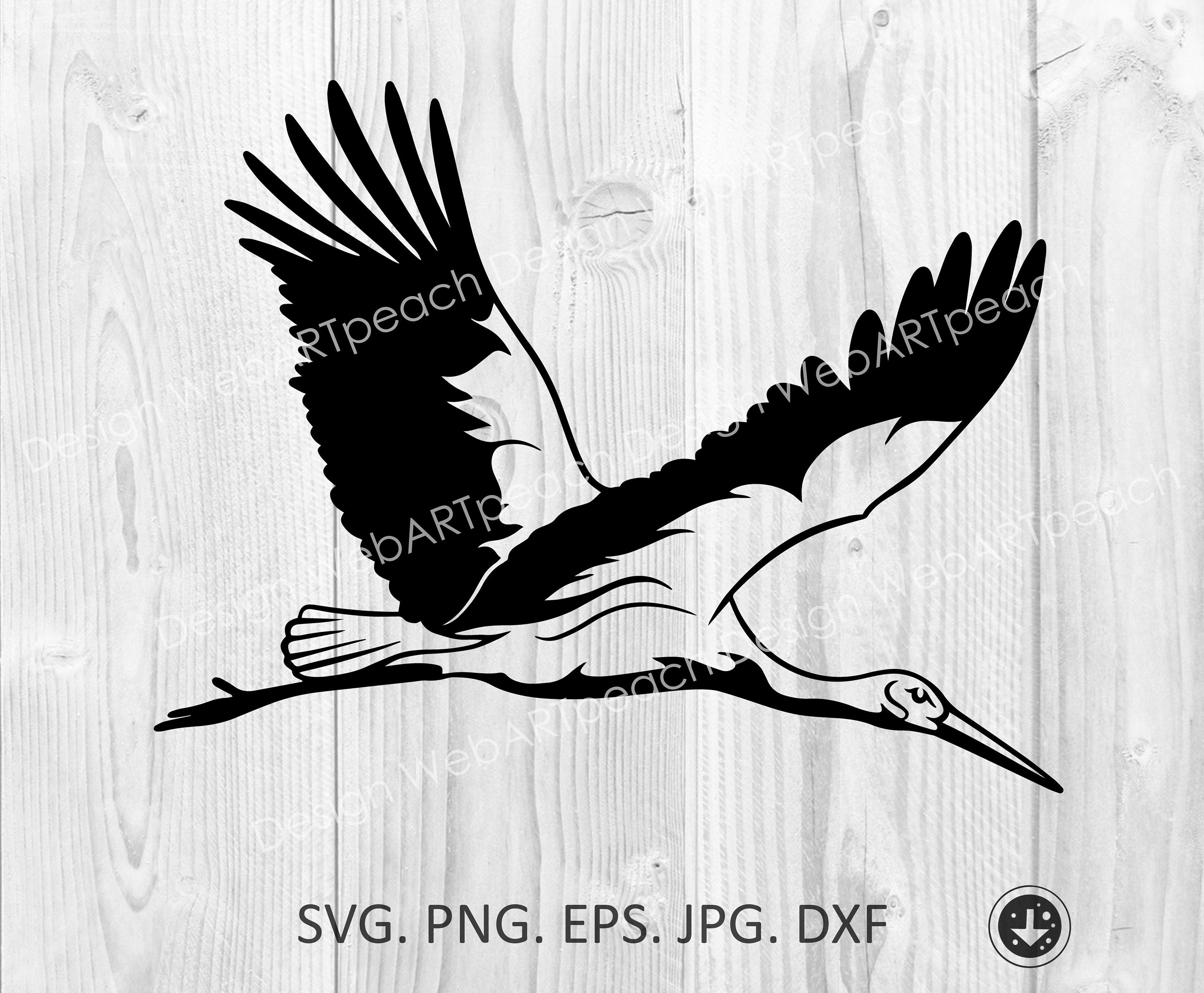 Black Stork Clipart