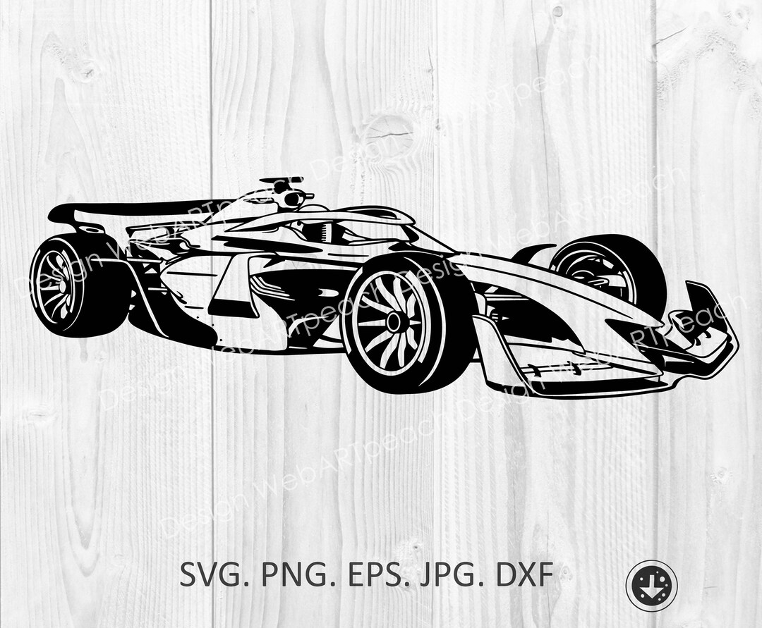 Racing Car Formula 1 Racing Car SVG, Cut File, Dxf, Eps, Png, Decal ...