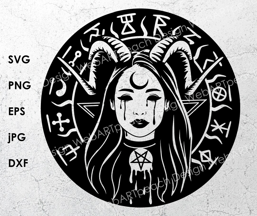 Pagan SVG, Witch SVG, Magic Girl SVG, Witchcraft svg png dxf eps, horn ...