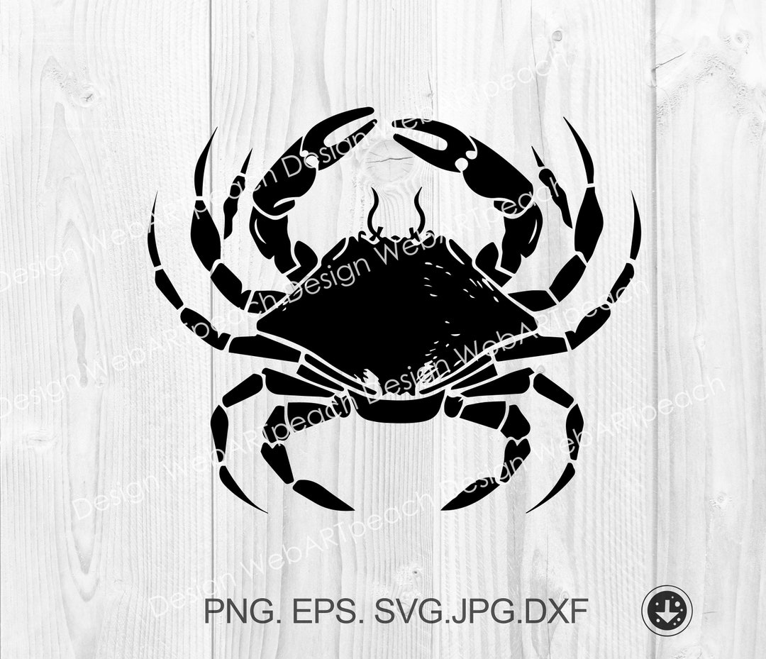 Crab Svg, Ocean Svg, Marine Svg, Silhouette, Svg, Png, Eps, Dxf, Crab ...