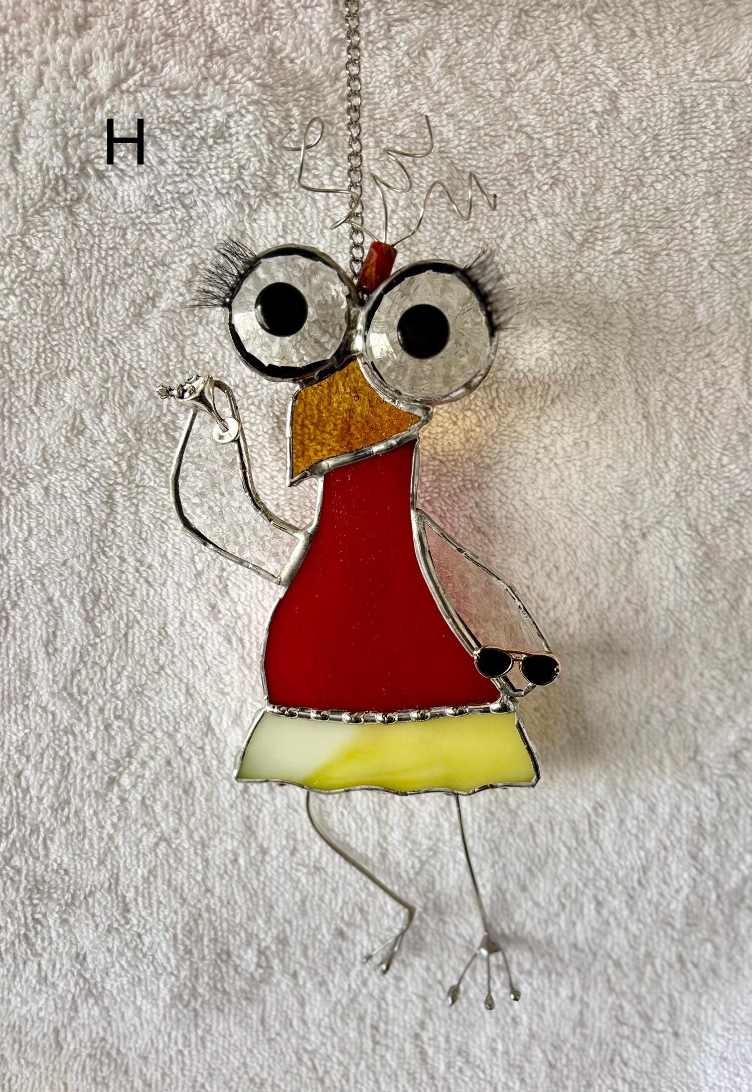 Stained Glass Funky Birds - Etsy