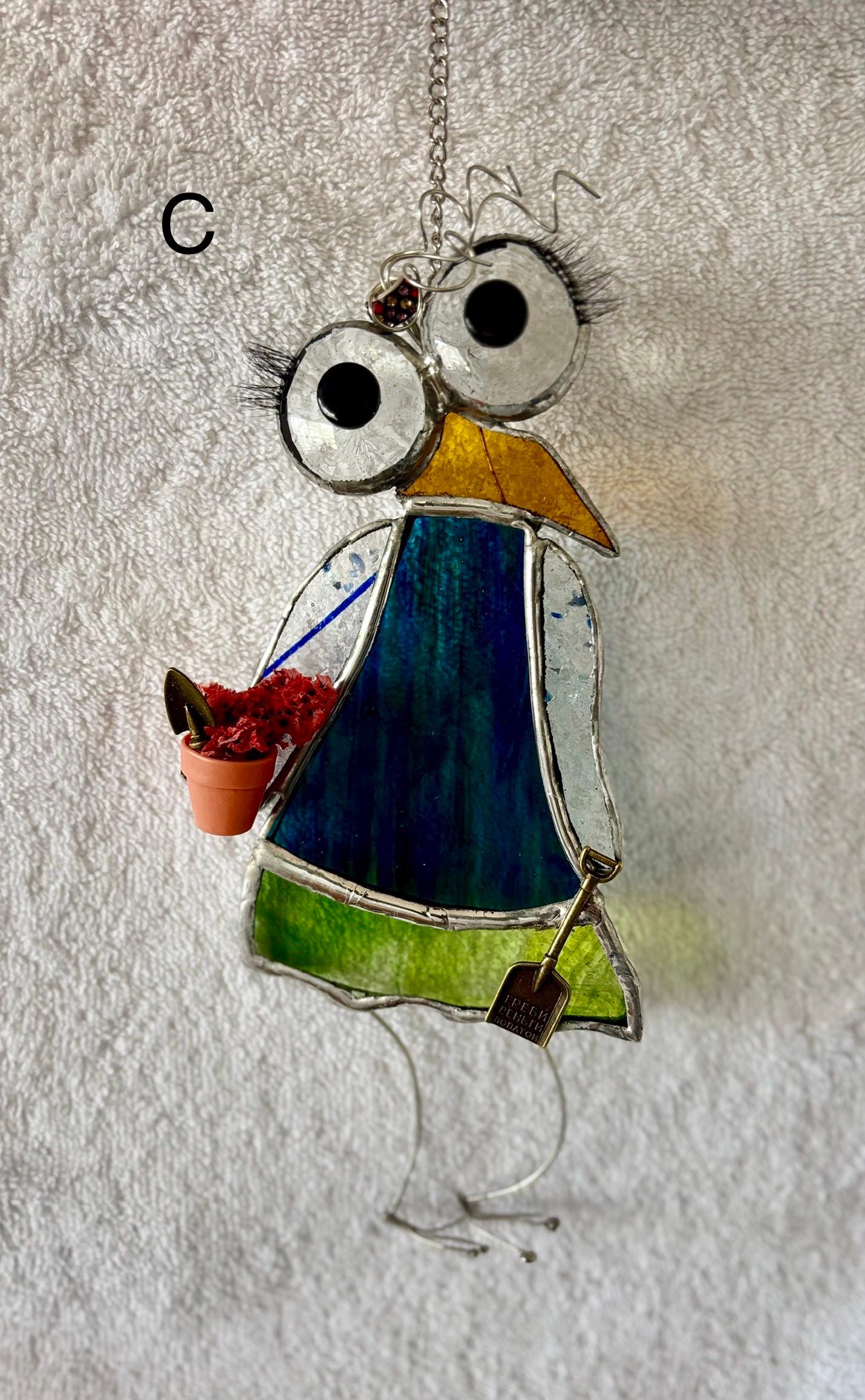 Stained Glass Funky Birds - Etsy
