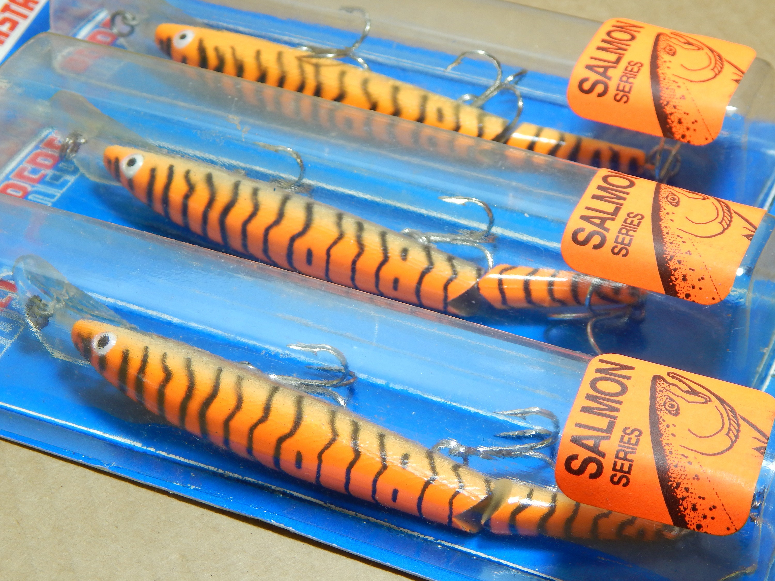 3-lot Rebel Fastrac Jointed Salmon Series Red Tiger Minnow - Etsy