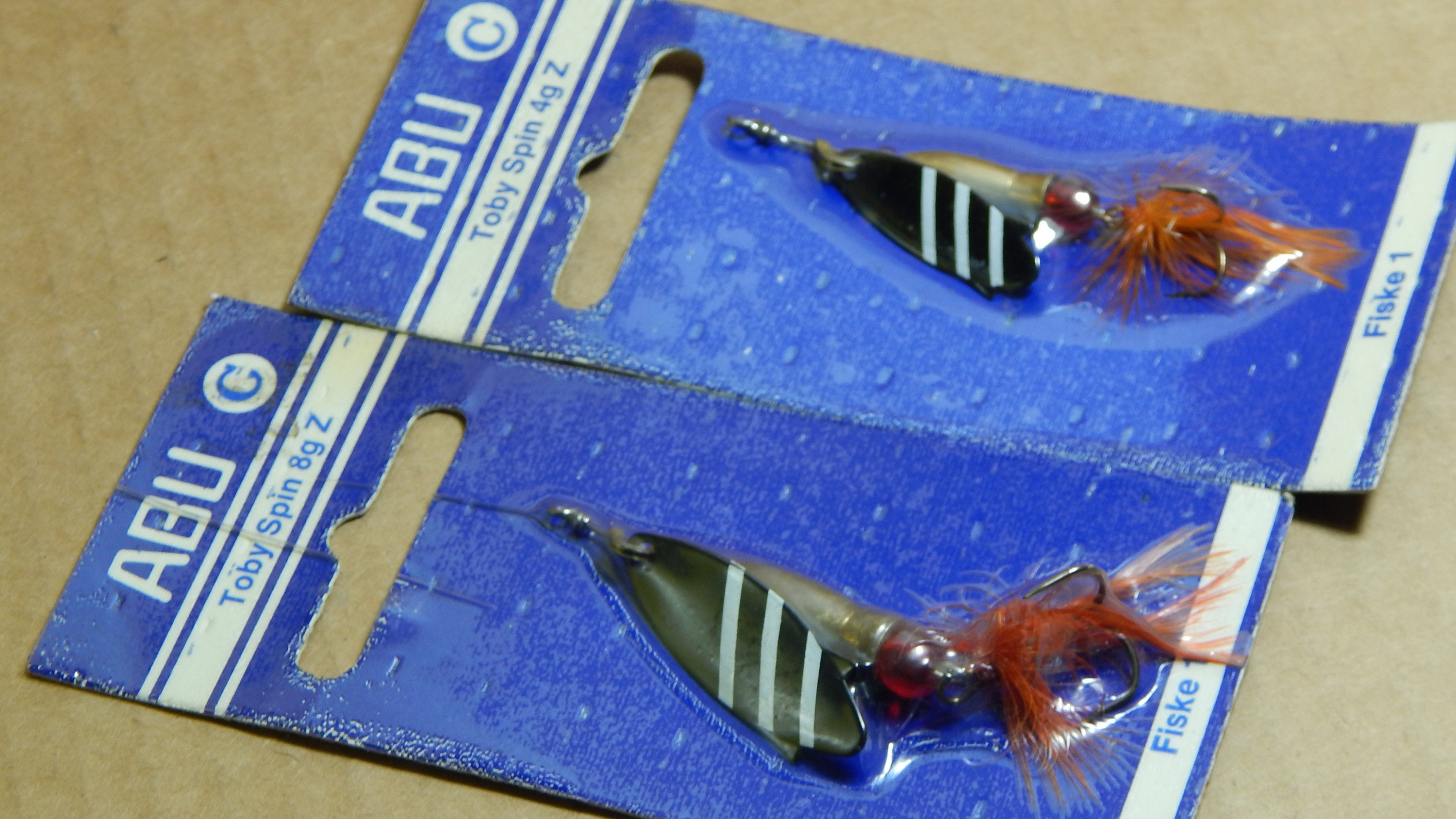 Early 80s' Vintage ABU Toby Spin 8g Z and 4g Z Spinners-unfished on ...