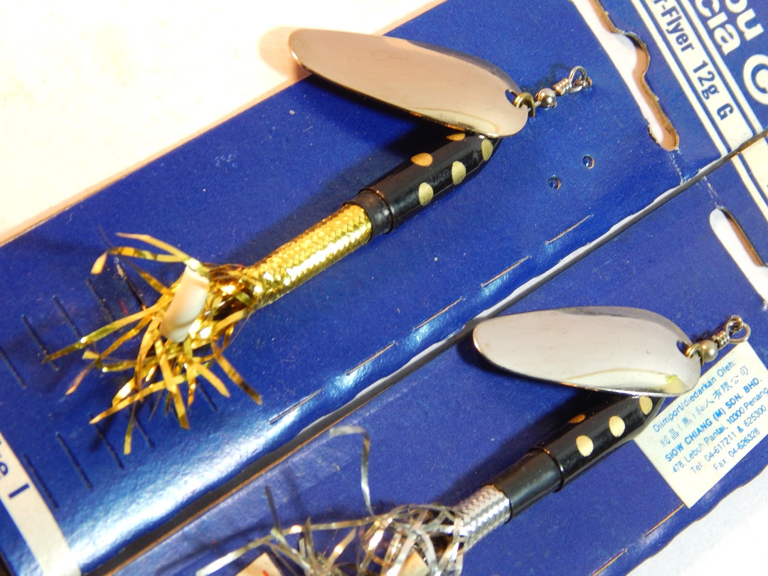 Late 80s' Vintage ABU Garcia Butter-flyer 12g S & G Finish 6cm Spinners ...