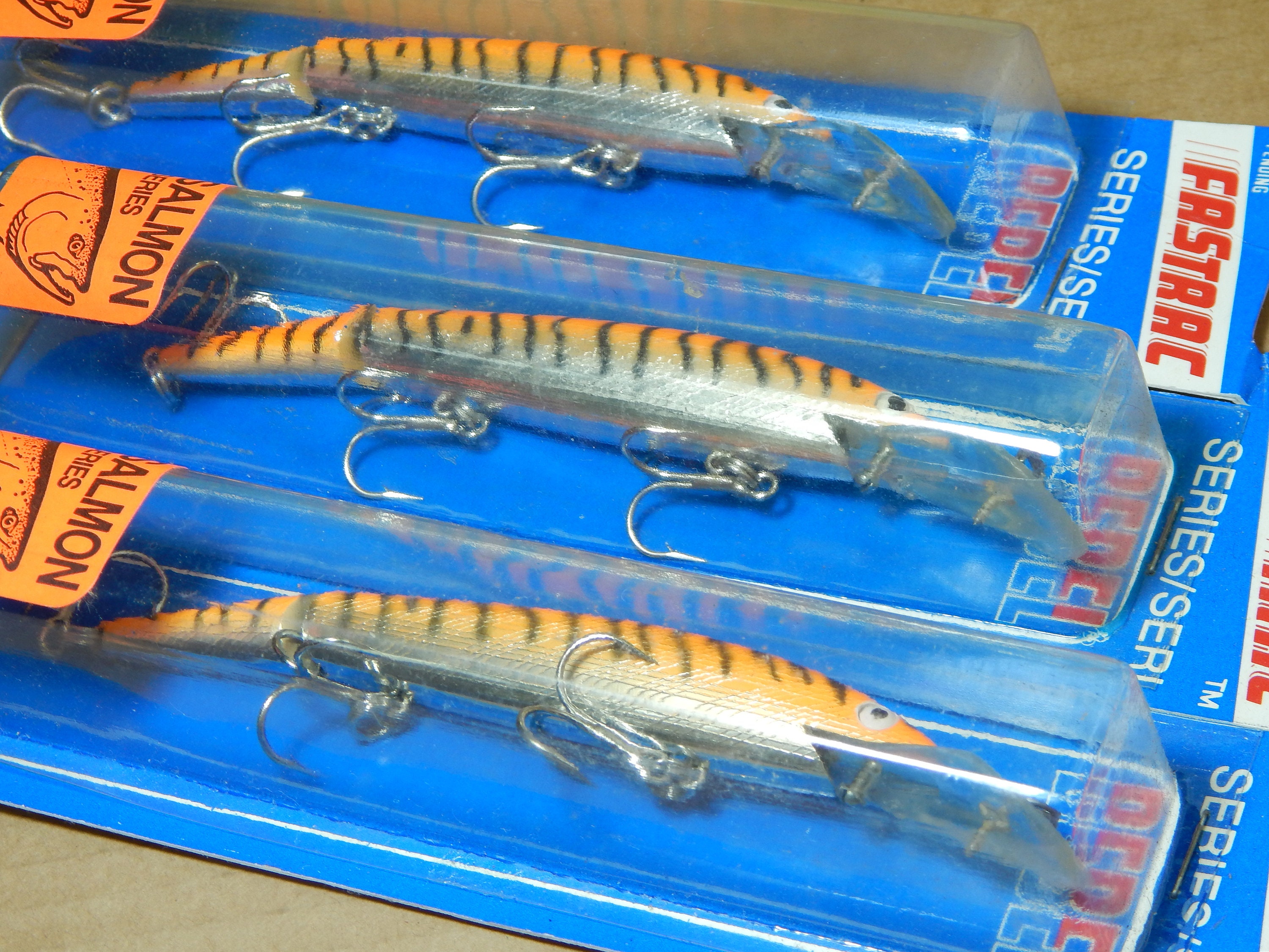 3-lot Rebel Fastrac Jointed Salmon Series Red Tiger Minnow - Etsy
