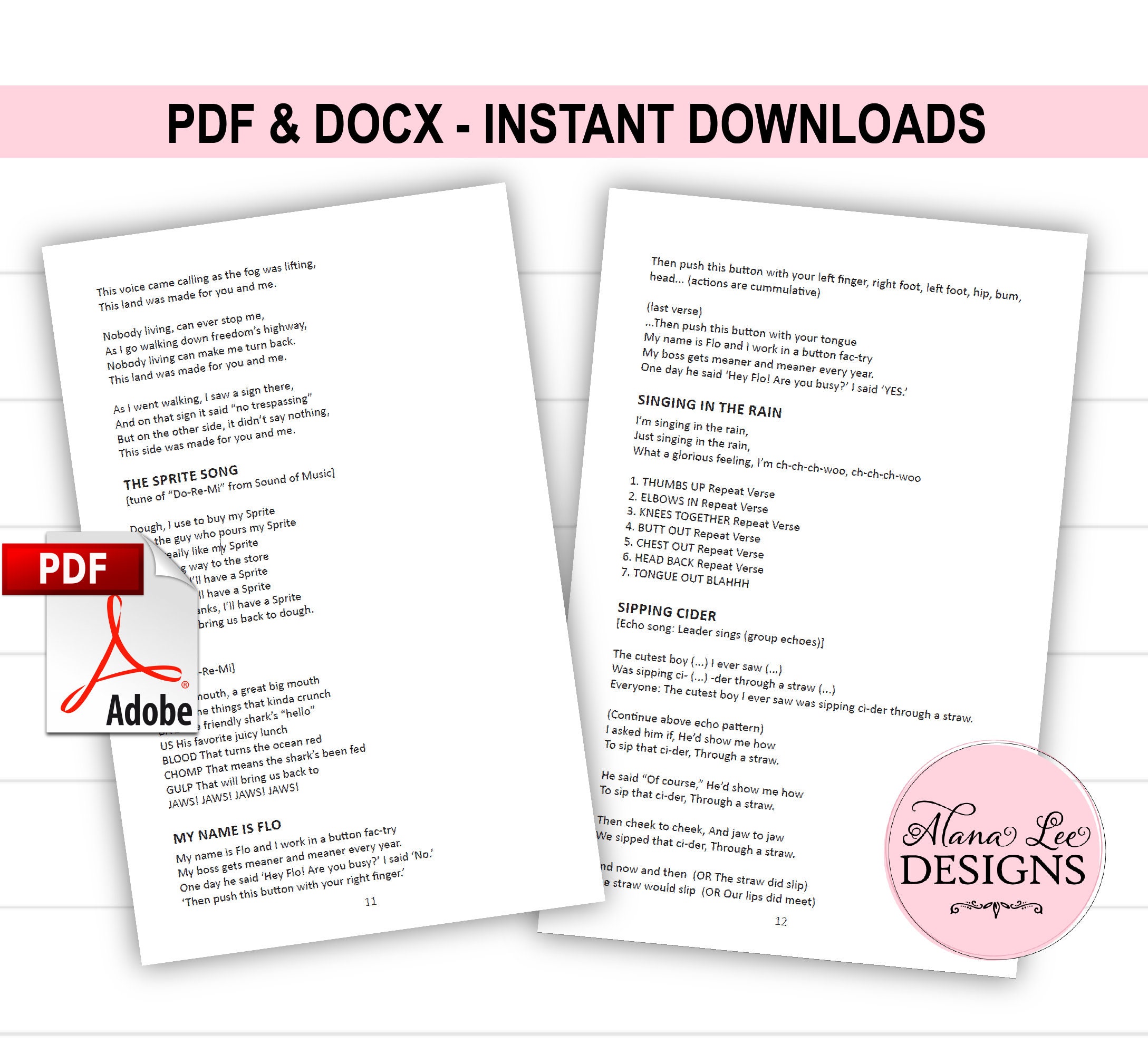 Camp Songbook for LDS Girls Camp / Young Women Camp / Other Youth Camps ...