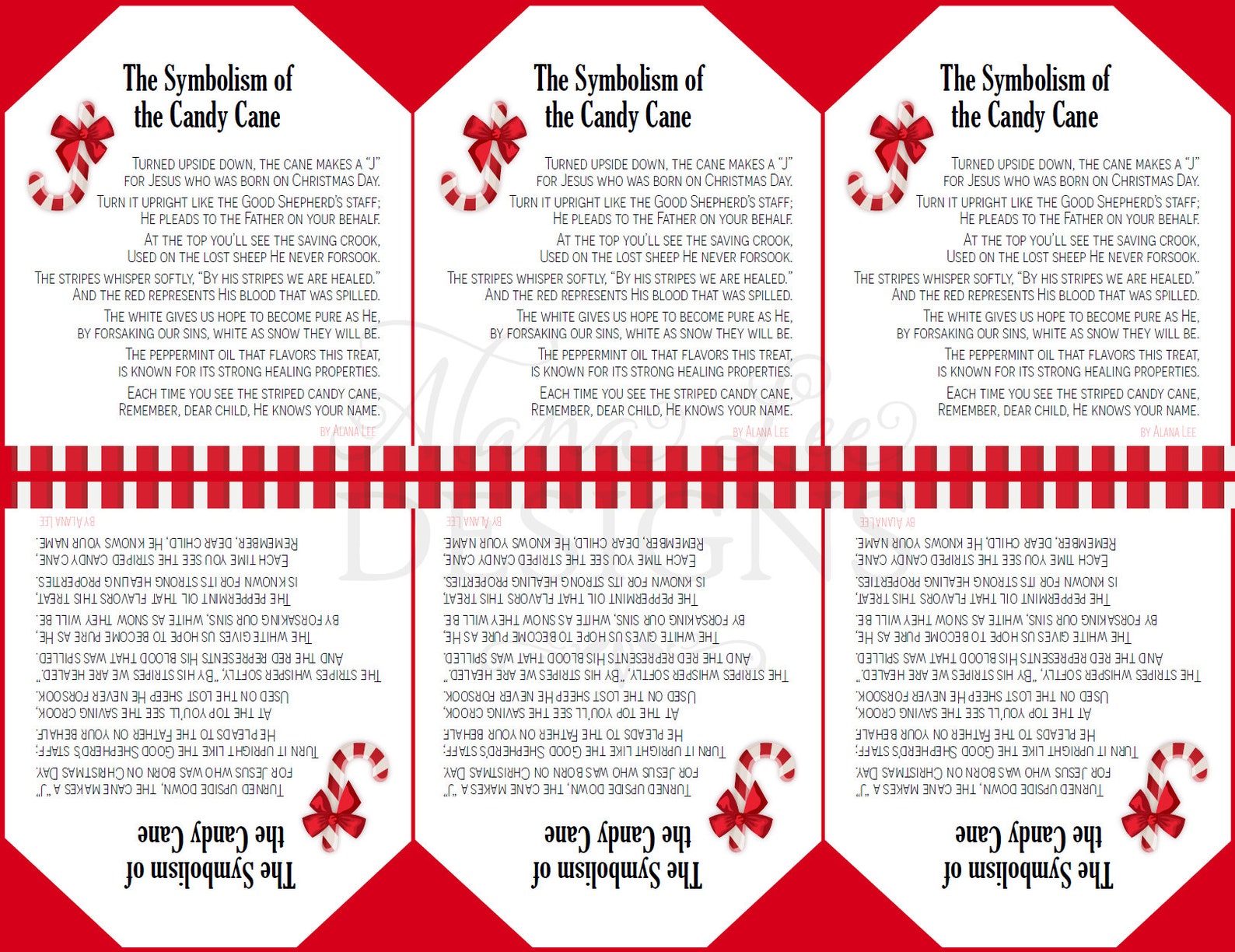 Symbolism of the Candy Cane Poem ~ Gift Tags & Bookmarks ~ Christmas ...