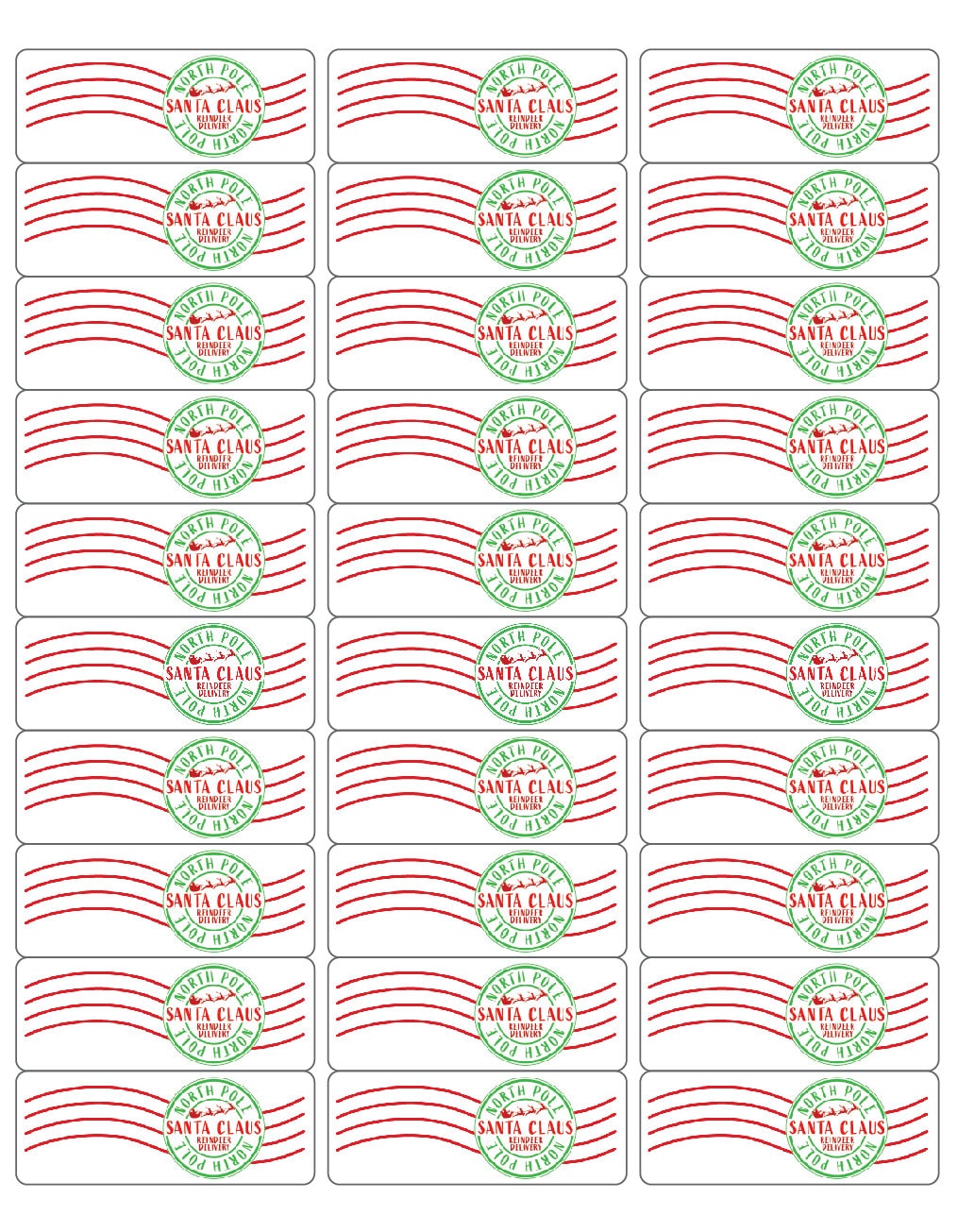 Printable Official Christmas North Pole Post Office Gift Tags From ...