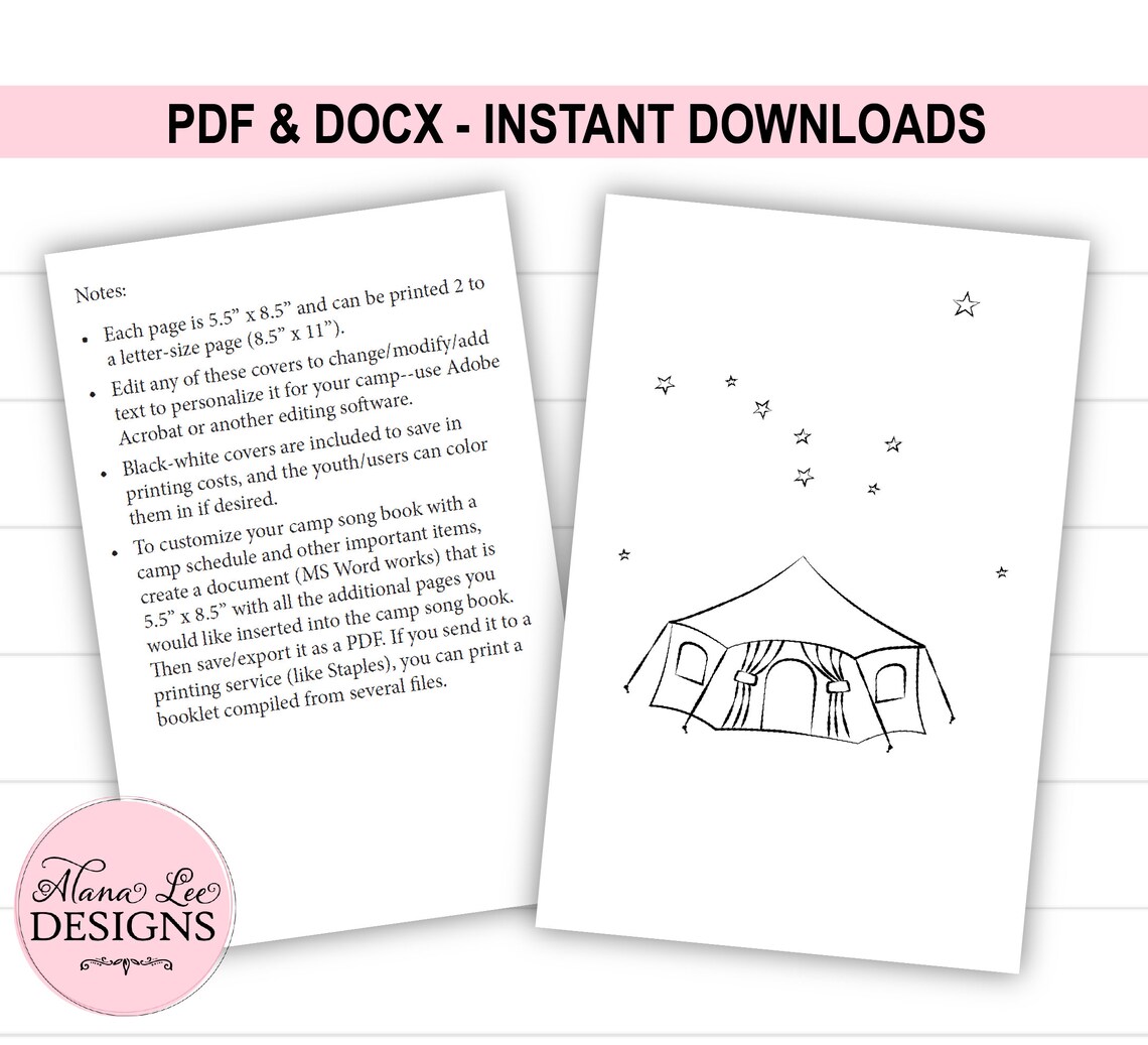 Camp Songbook for LDS Girls Camp / Young Women Camp / Other - Etsy