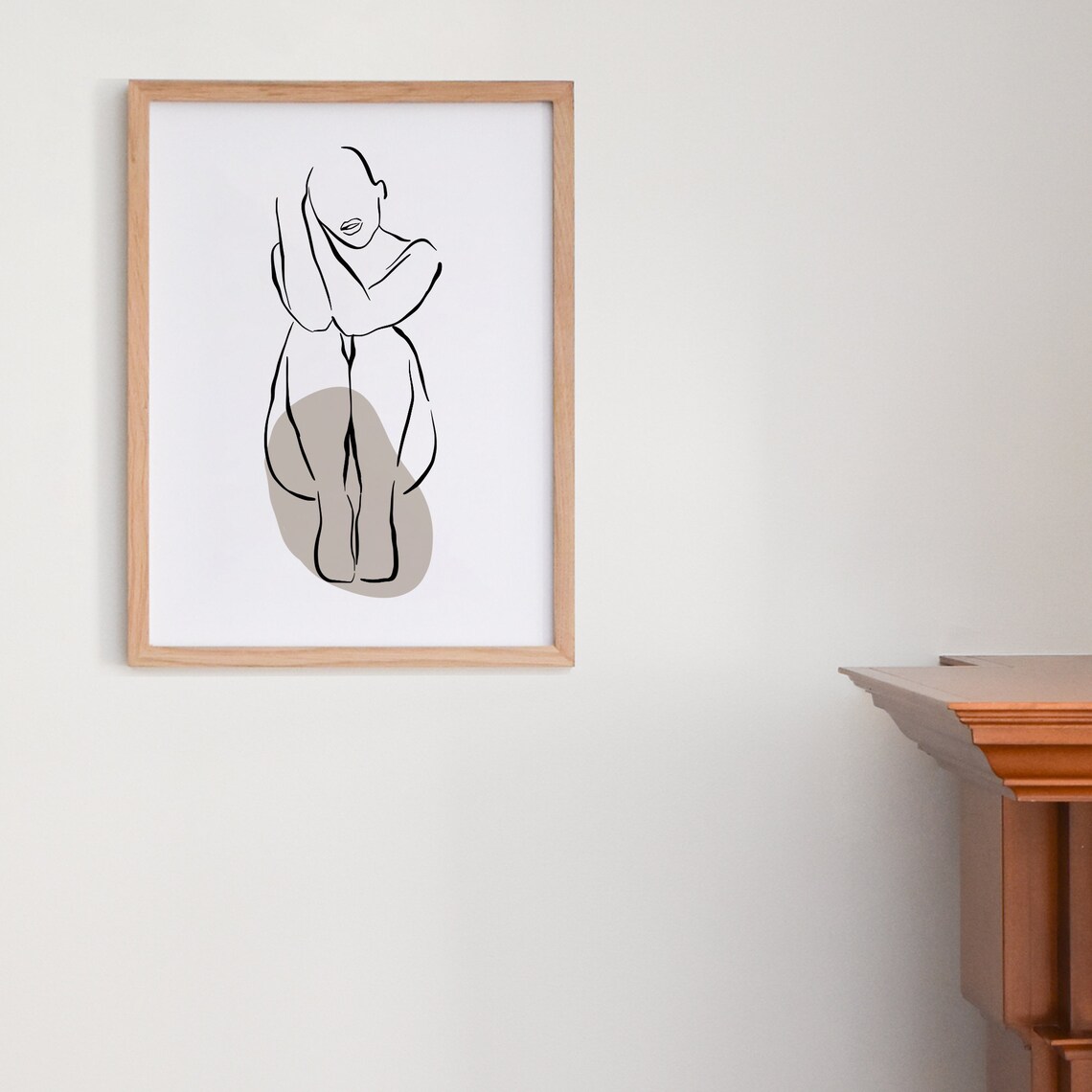 Female Line Art Woman Line Art Decor Printable Wall Art Minimalistic ...