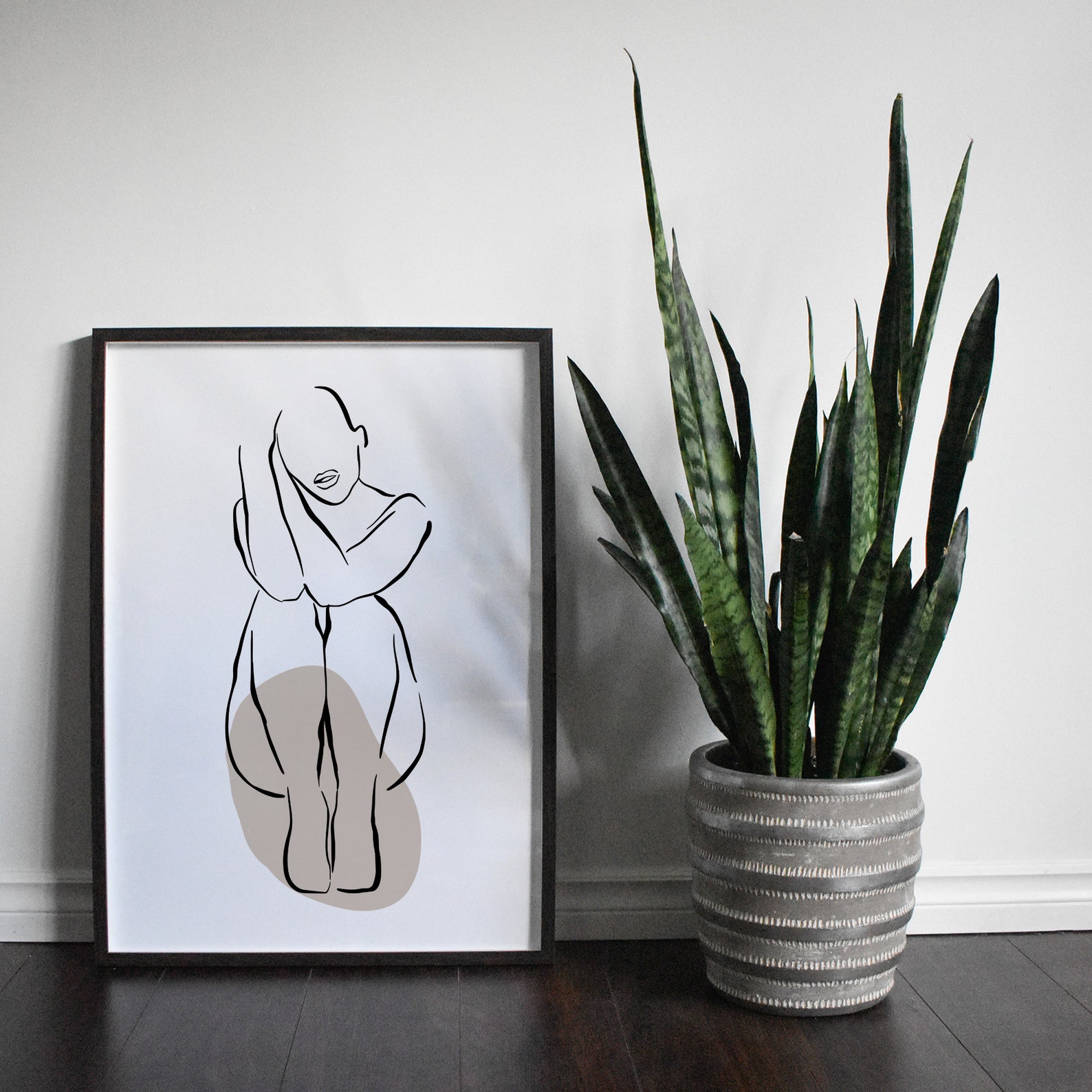 Female Line Art Woman Line Art Decor Printable Wall Art Minimalistic ...