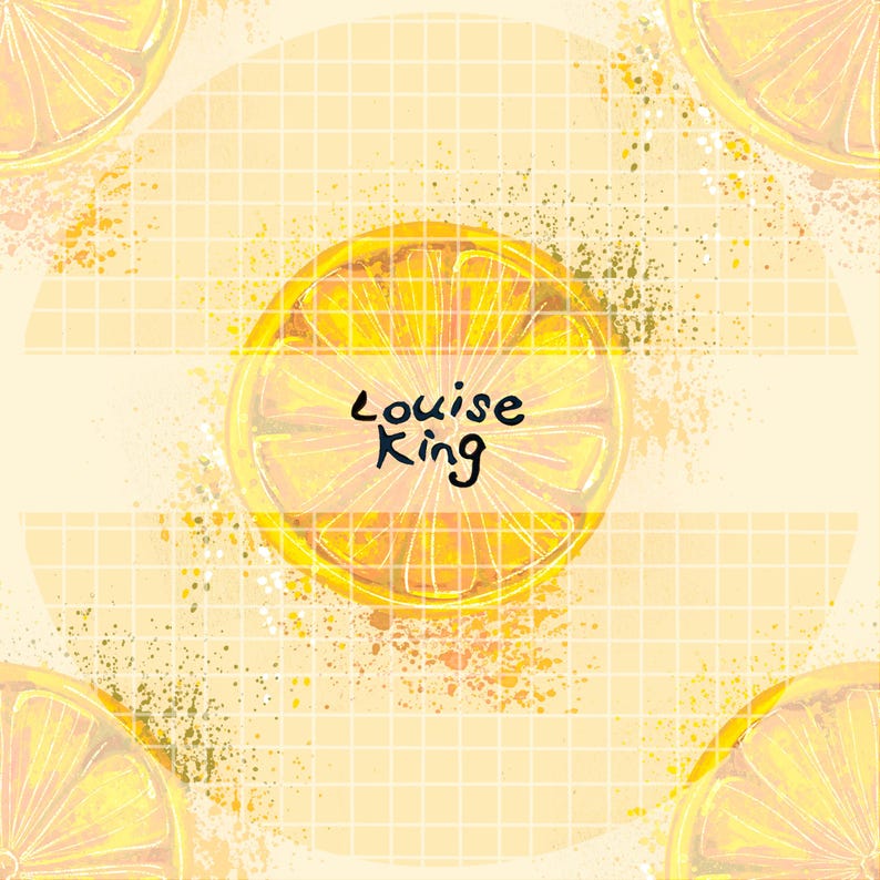 Citrus Fizz Seamless Pattern, Lemon Orange Slice, Boho Kitchen Design ...