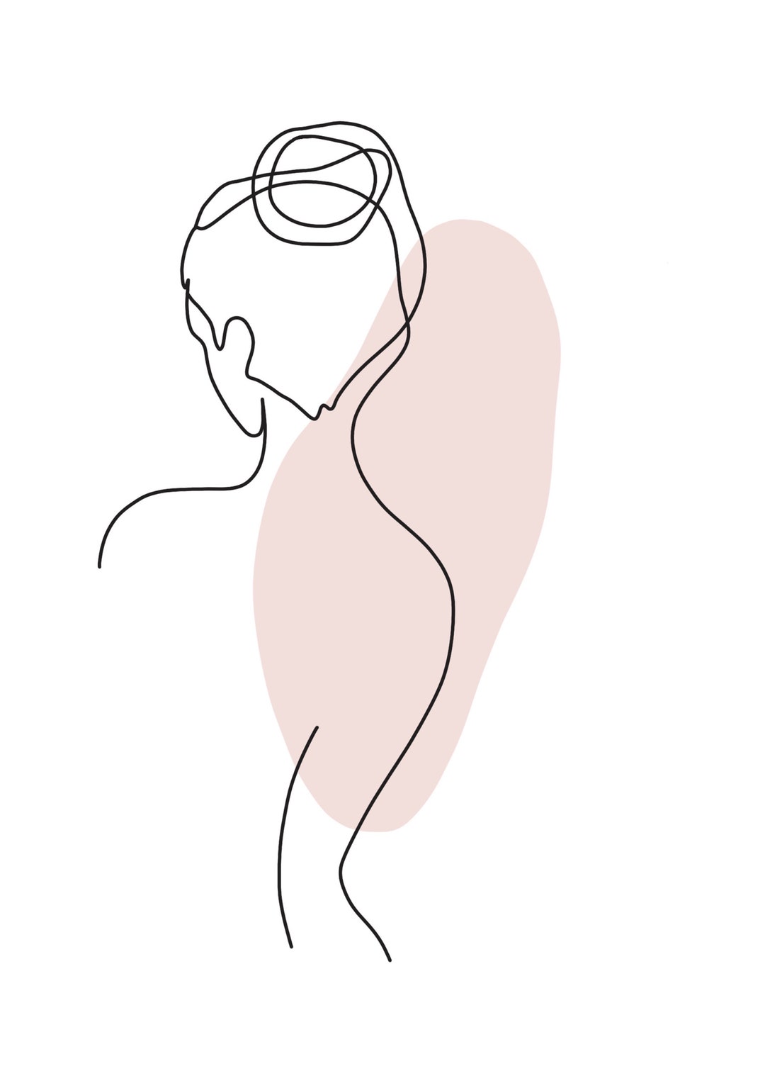 Line Drawing Female Body Home Artwork Home Prints Line Art - Etsy
