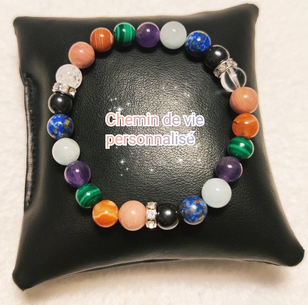 Buy Personalized Life Path Bracelet Semi-precious Stone Bracelet Women ...