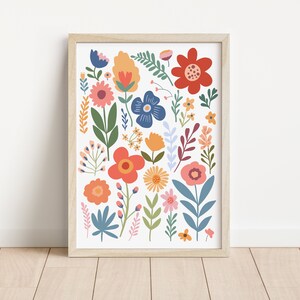 Abstract Flowers Illustration Print A3/A4 Illustration - Etsy
