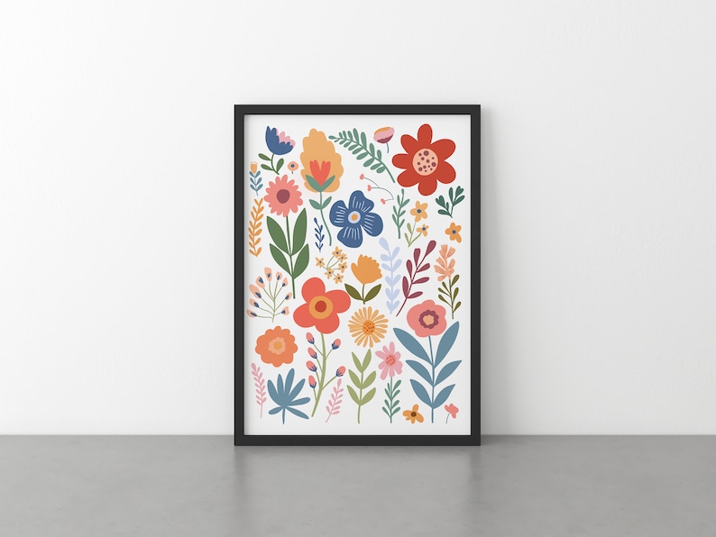 Abstract Flowers Illustration Print A3/A4 Illustration - Etsy