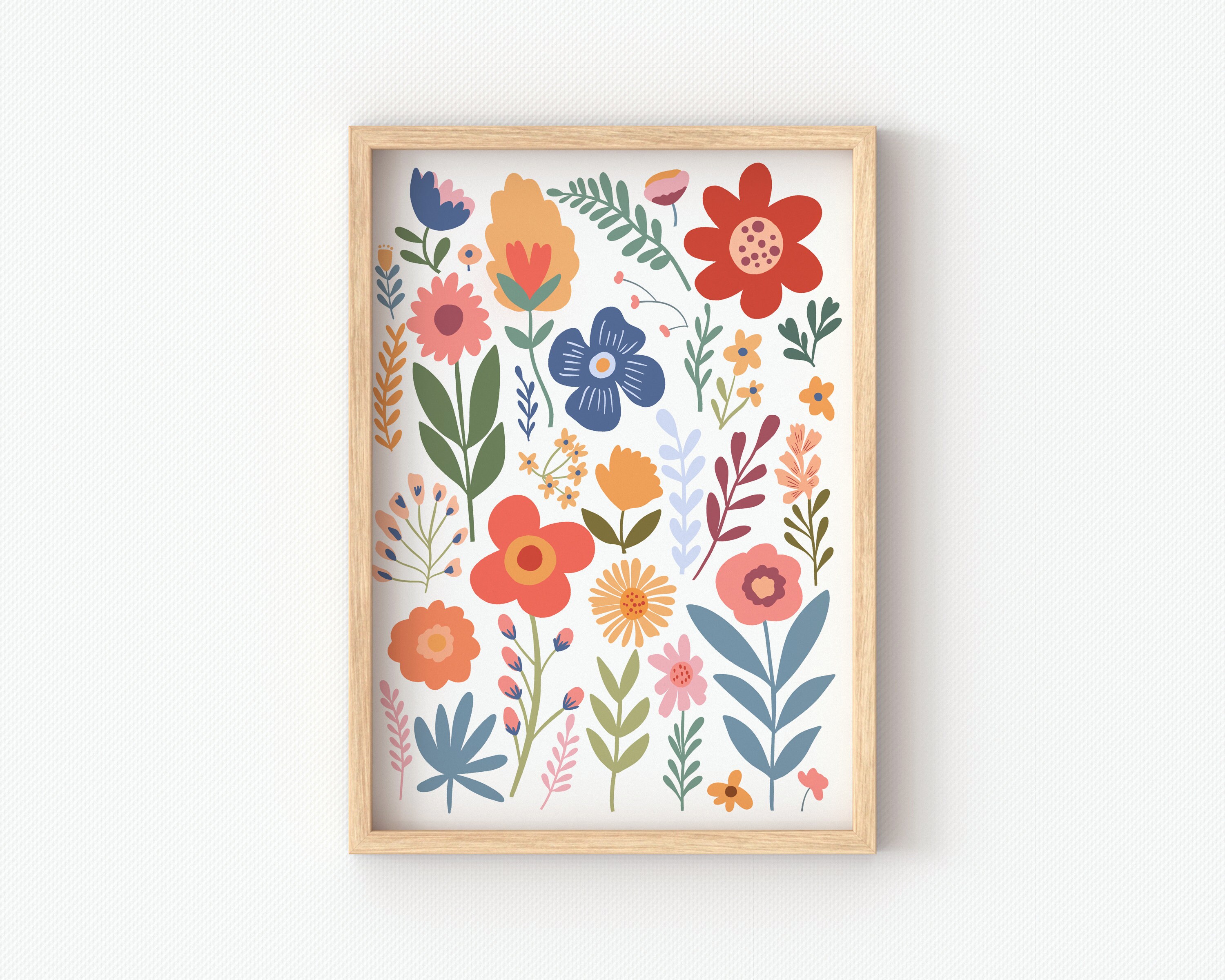Abstract Flowers Illustration Print A3/A4 Illustration - Etsy