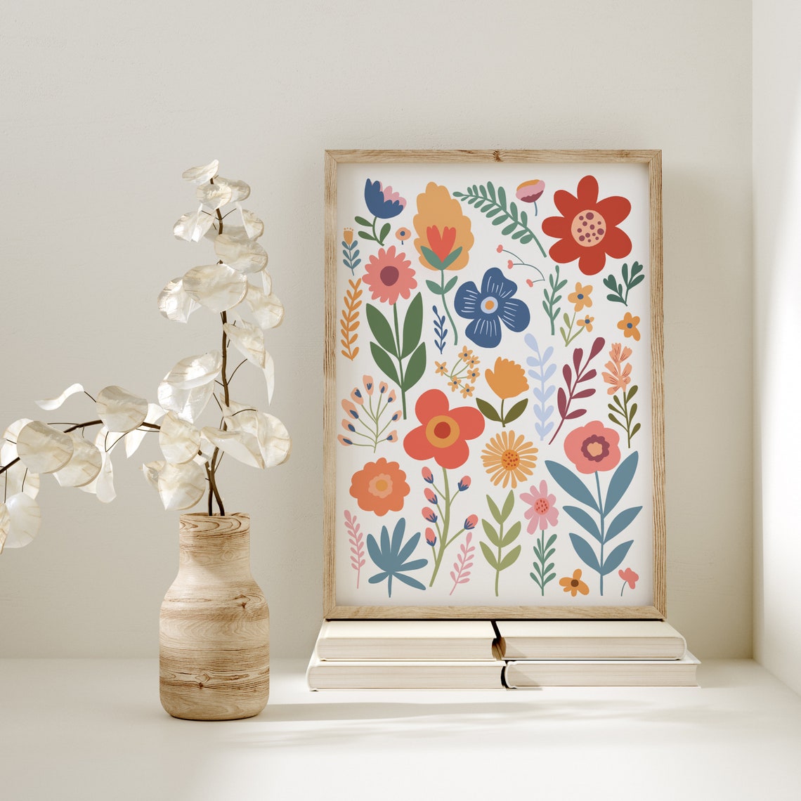 Abstract Flowers Illustration Print A3/A4 Illustration - Etsy