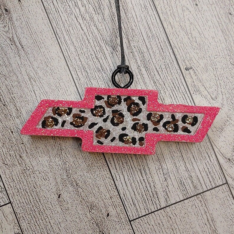 Chevy Emblem Leopard Print Car Freshie, Chevy Car and Truck Accessories ...