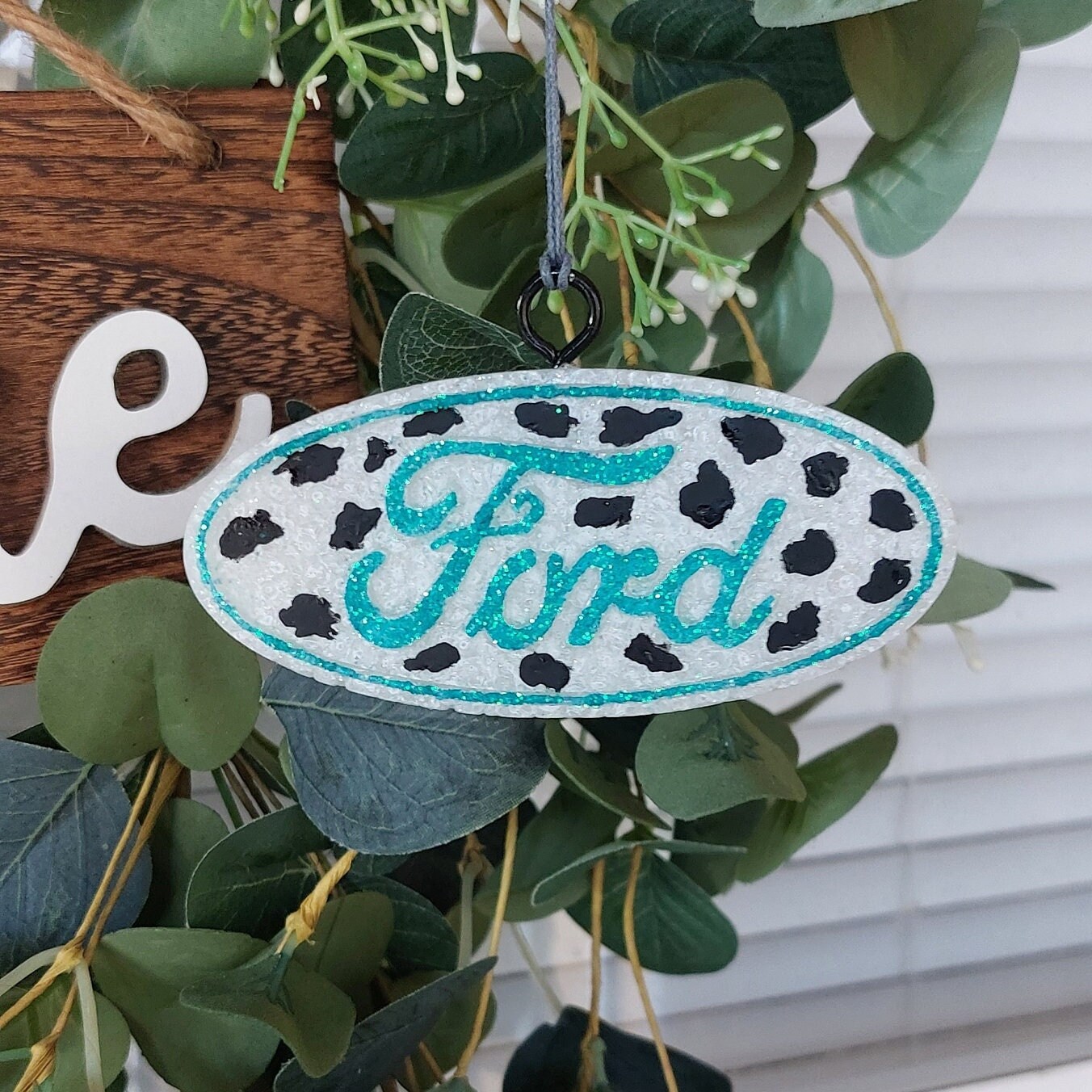 Ford Emblem Cowprint Car Freshie, Car Air Freshener Accessories, Ford ...