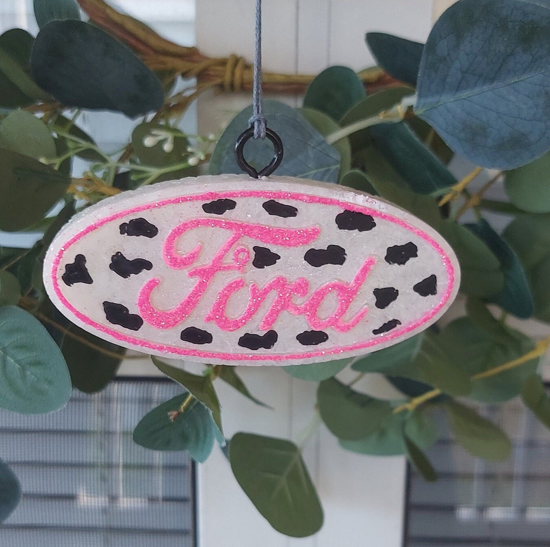 Ford Emblem Cowprint Car Freshie Car Air Freshener - Etsy