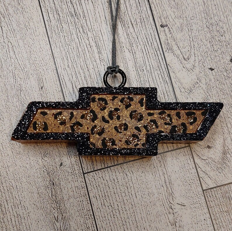 Chevy Emblem Leopard Print Car Freshie, Chevy Car and Truck Accessories ...